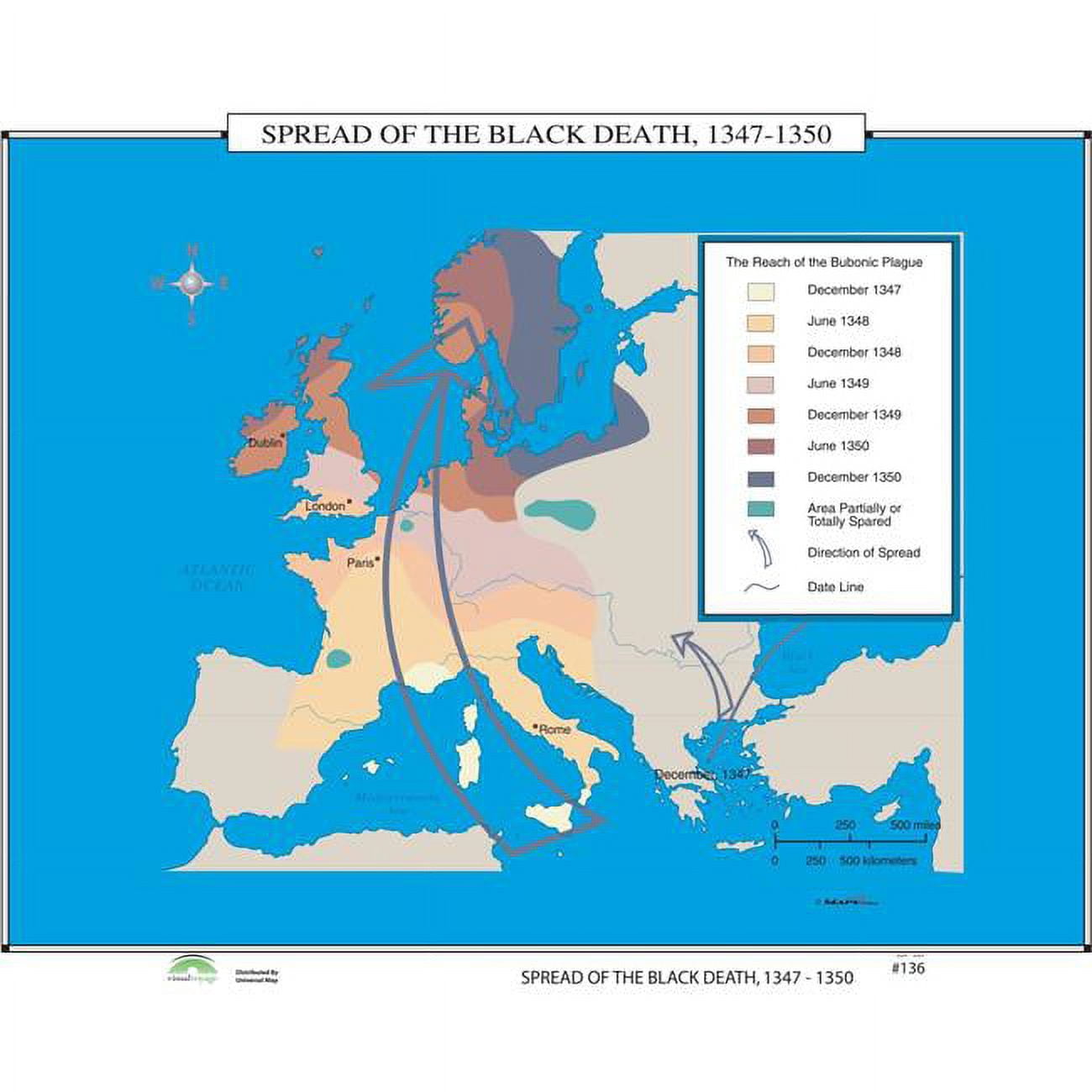 Univarsal 931000061136-46x37-RAB 46 x 37 in. No.136 Spread of the Black ...