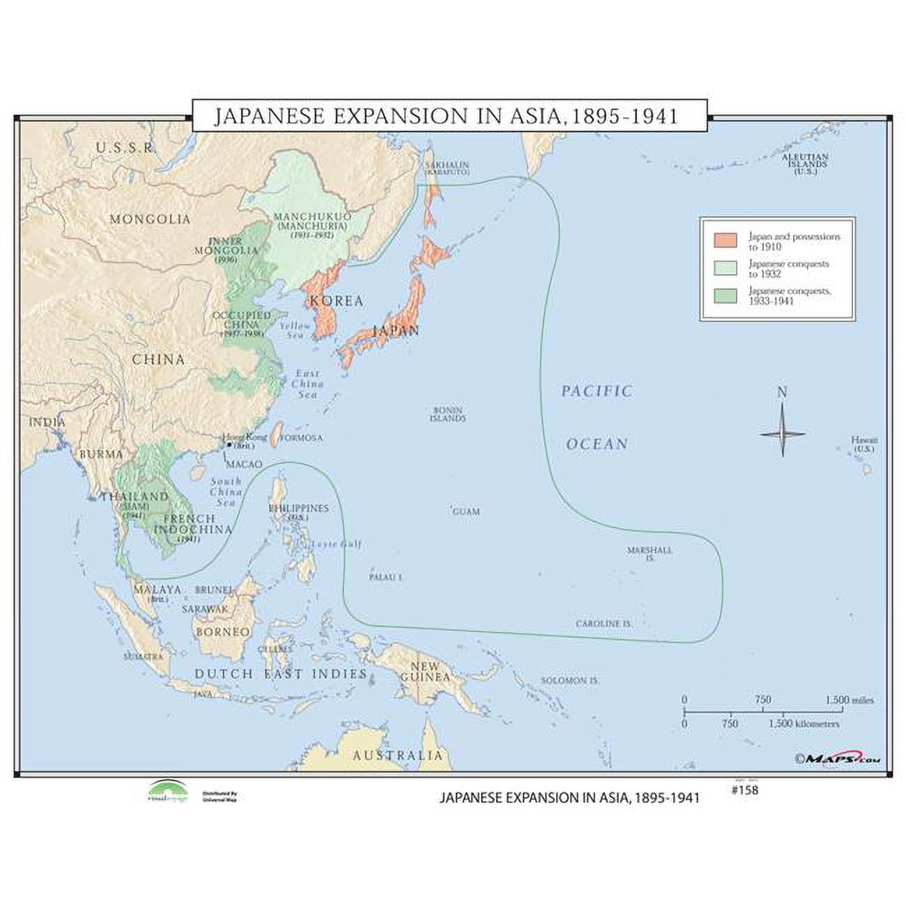 Univarsal 931000061158-46x37-LAM 46 x 37 in. No.158 Japanese Expansion ...