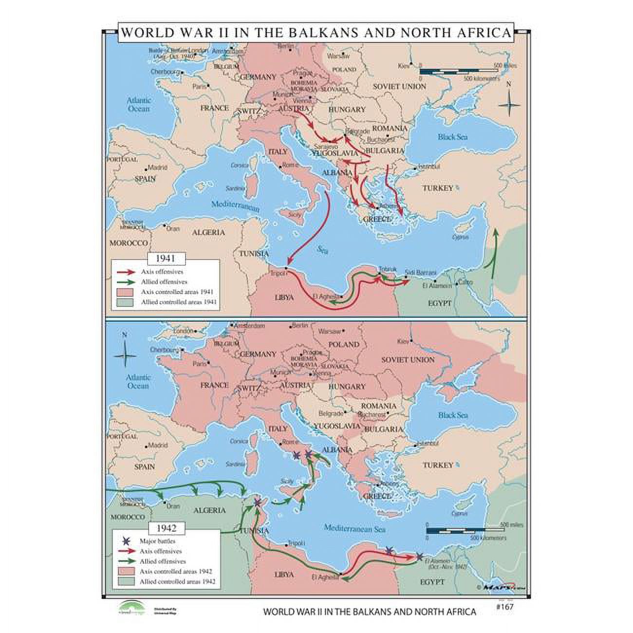 Univarsal 931000061167-36x49-RAB 36 x 49 in. No.167 World War II in the ...