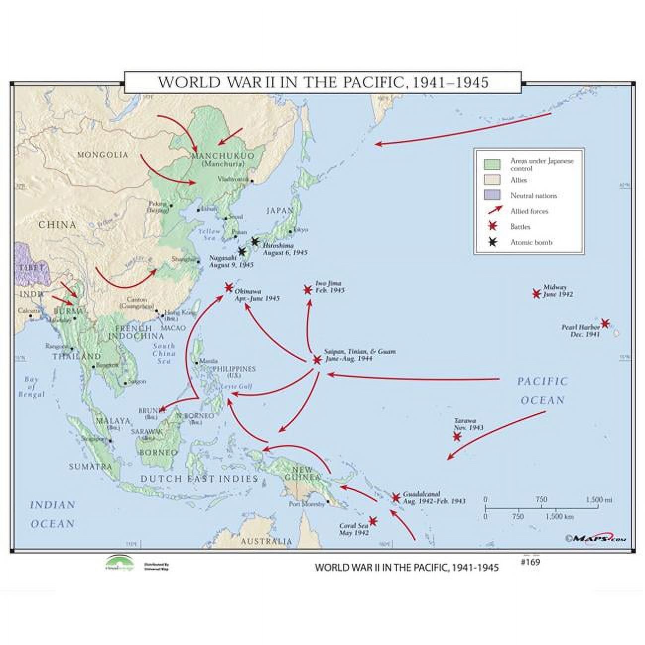 Univarsal 931000061169-46x37-RAB 46 x 37 in. No.169 World War II in the ...