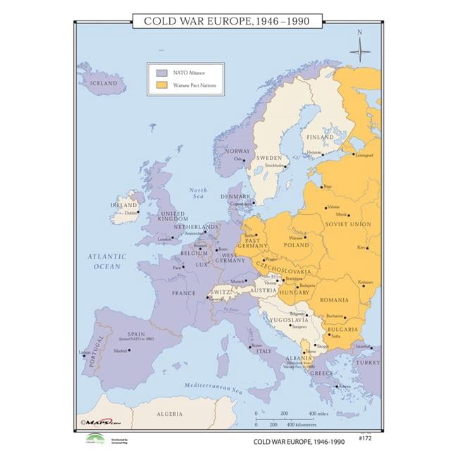 Univarsal 931000061172-36x49-RAB 36 x 49 in. No.172 Cold War Europe ...