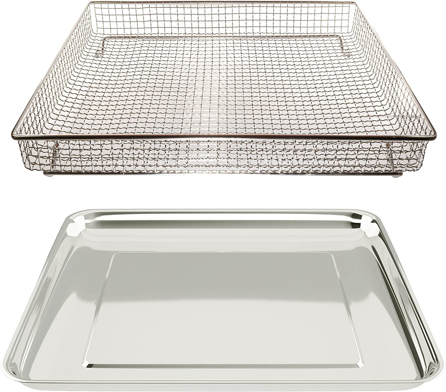 Univen Stainless Steel Baking Tray Pan and Air Fryer Basket Compatible ...