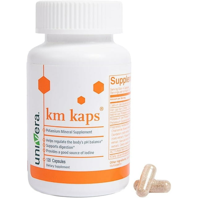 Univera Km Kaps Potassium Mineral Supplement, 120 Count - Walmart.com