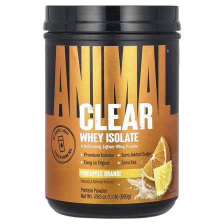 Animal Clear Whey Protein Isolate, Blueberry Acai Flavor, 0.27 lb, 20g ...