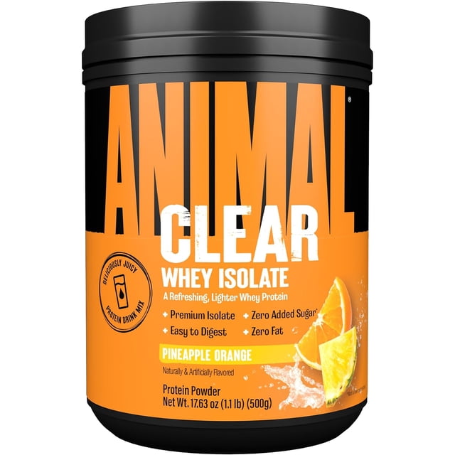 Animal Clear Whey Protein Powder Isolate - 20 Servings - Pineapple ...
