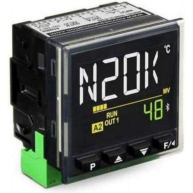 Universal 1/16 DIN USB LCD PID Temperature Controller, w/ Bluetooth, Ramp Soak, Timer, N20K48 ...