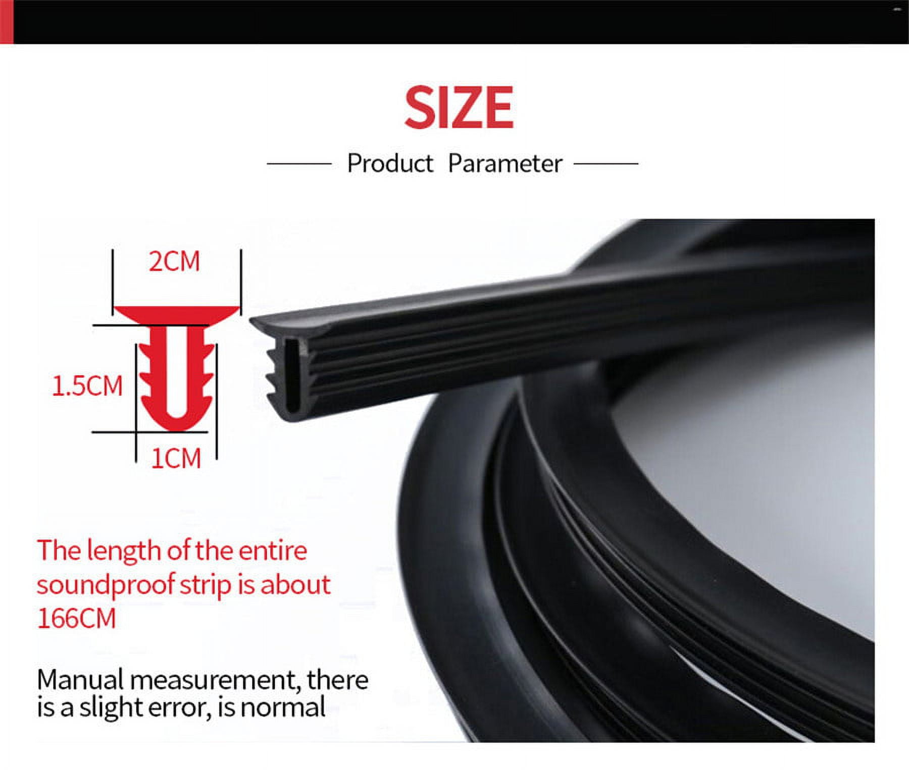 Universal 1.6M U Type Car Rubber Sound Seal Strip Dashboard Edges ...