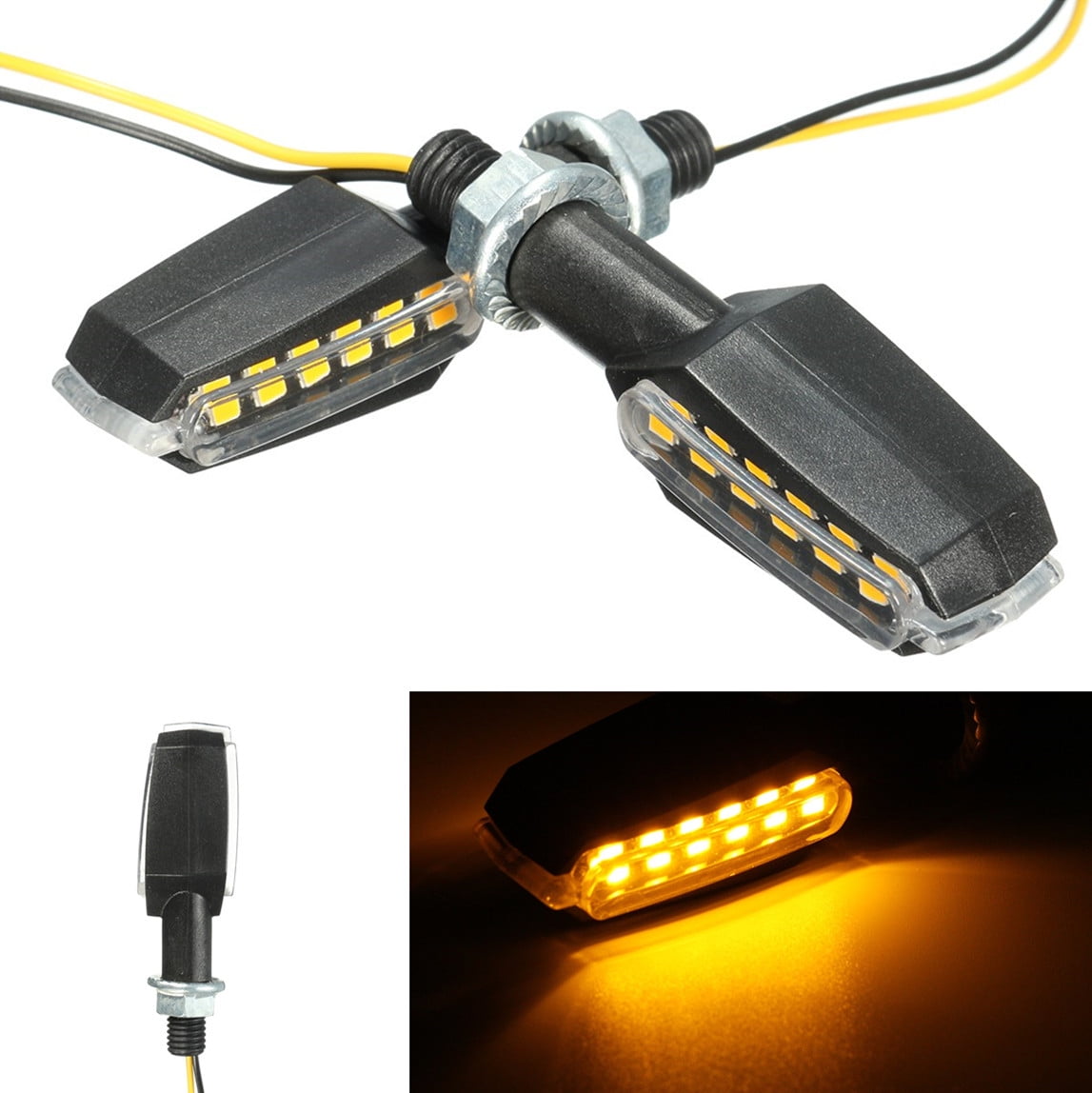 Universal 1 pair Motorcycles Bike Turn Signal Corner Light Blinker ...
