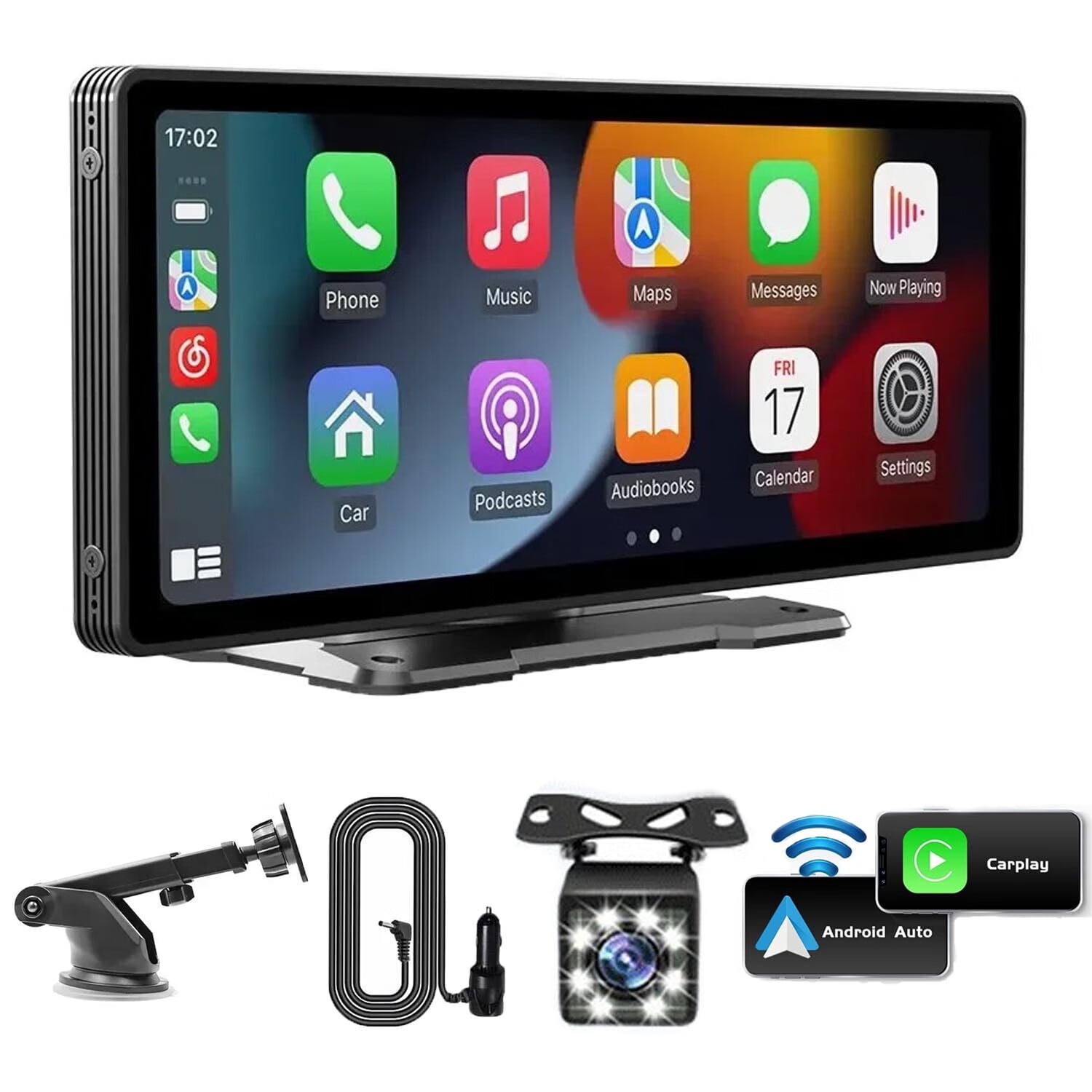 BKD 10.26-Inch Touchscreen Wireless Car Stereo with Android Auto ...