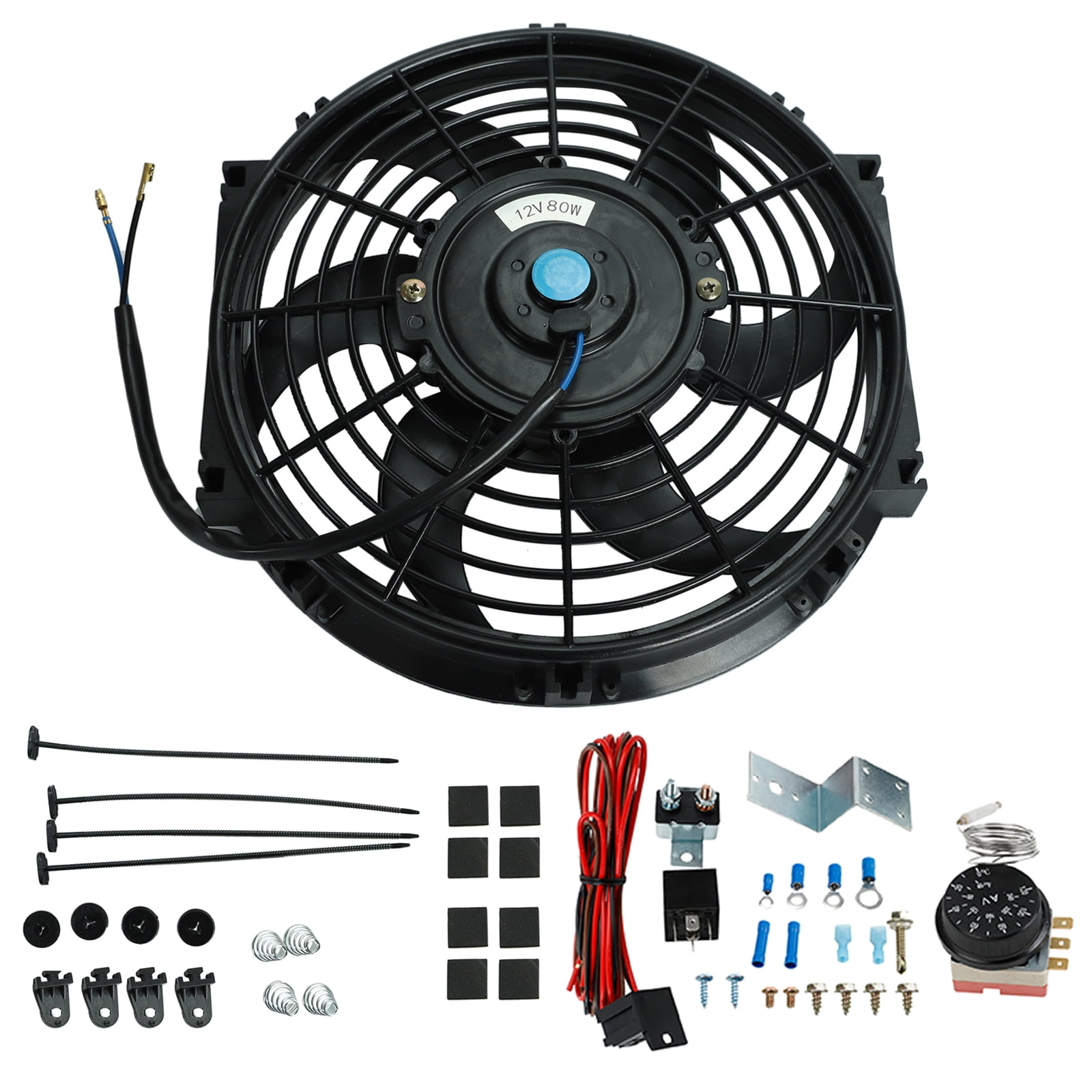 Universal 10" Inch Slim Pull Electric Radiator Cooling Fan Mount Kit ...