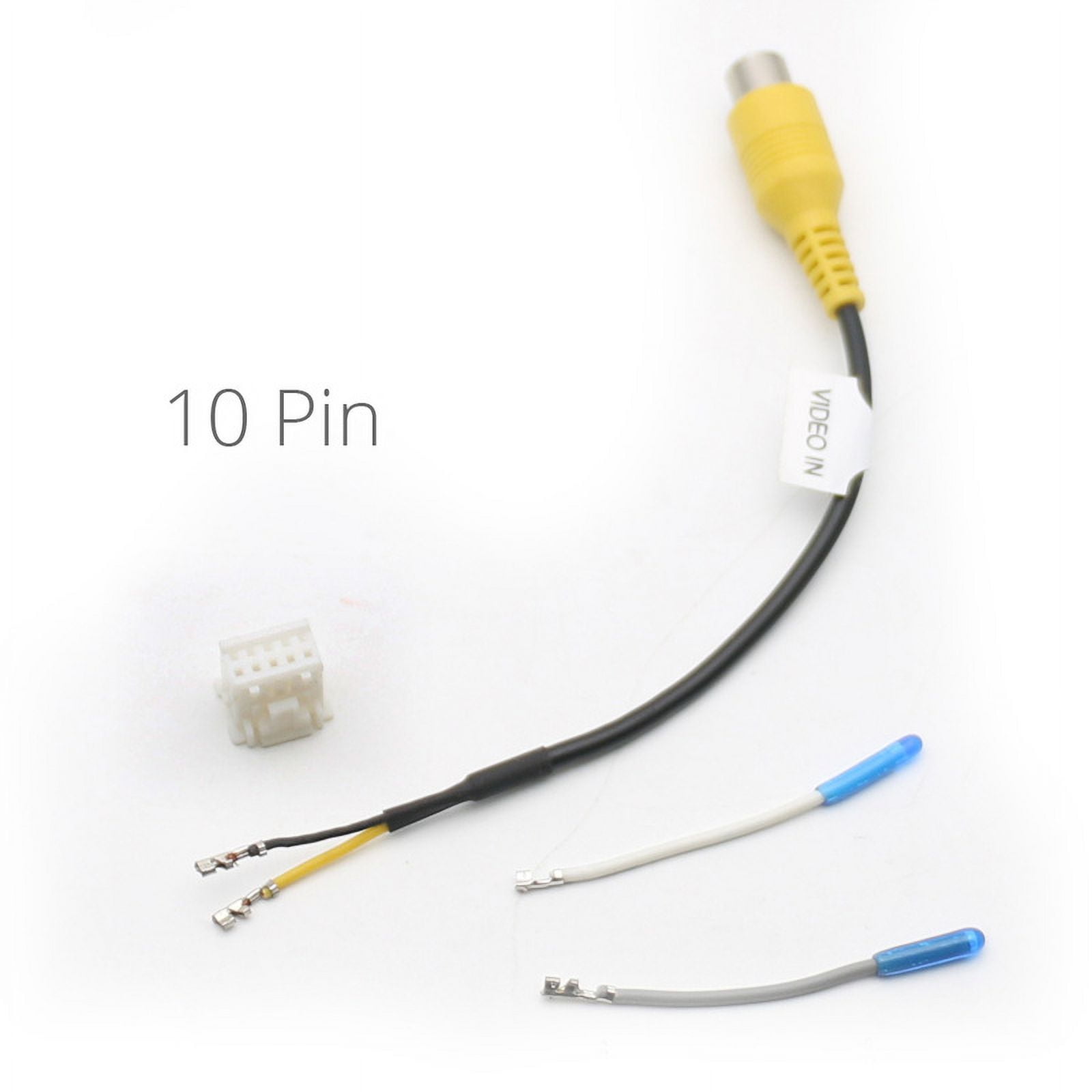 Universal 10 Pin RCA Camera Video Input Cable Adapter Wiring Connector ...