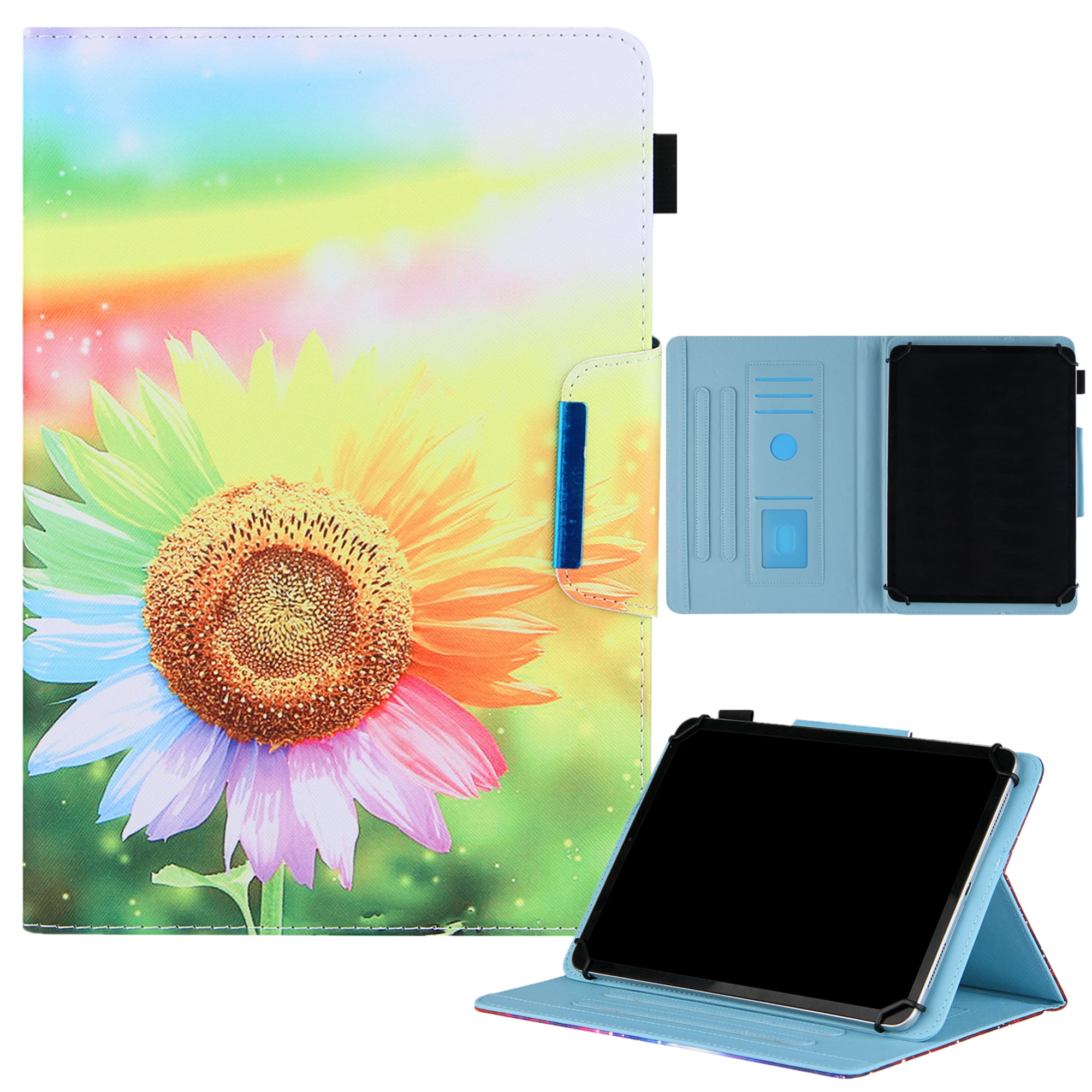 Universal 10" Tablet Case Flip Painted Leather Folio Stand Cover For ...