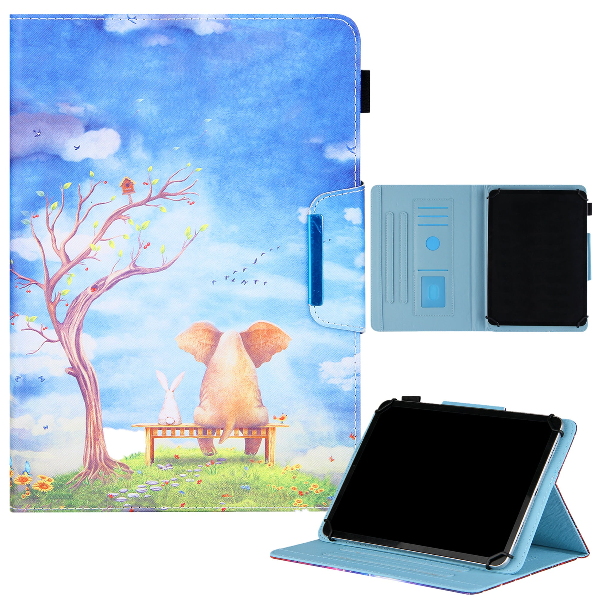 Universal 10" Tablet Case Flip Painted Leather Folio Stand Cover For ...