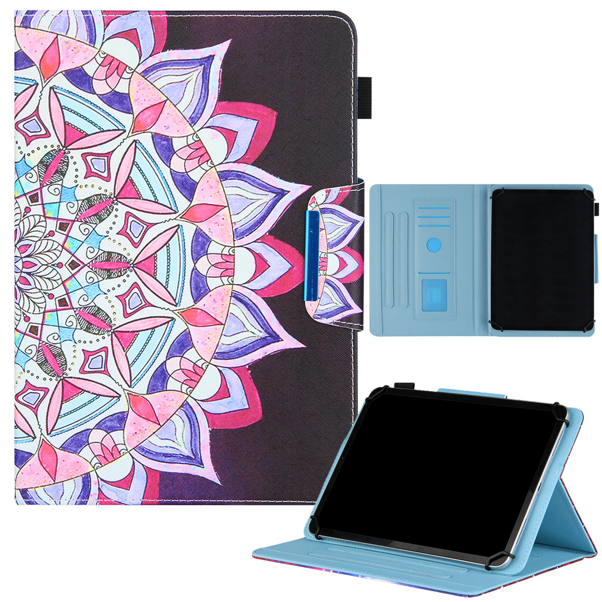 Universal 10" Tablet Case Flip Painted Leather Folio Stand Cover For ...