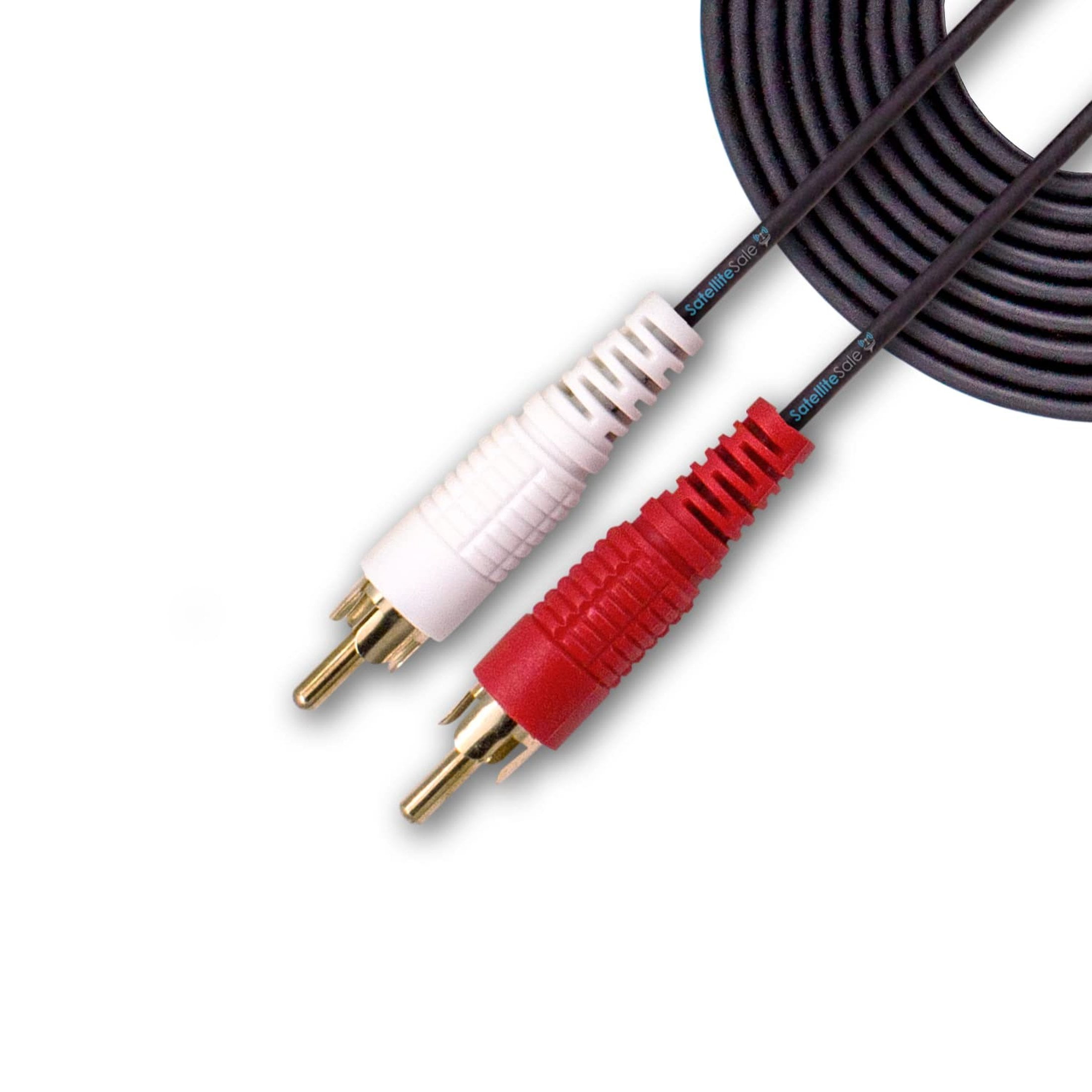 Universal 100ft Male to Male RCA Audio Stereo Composite Cable Black ...
