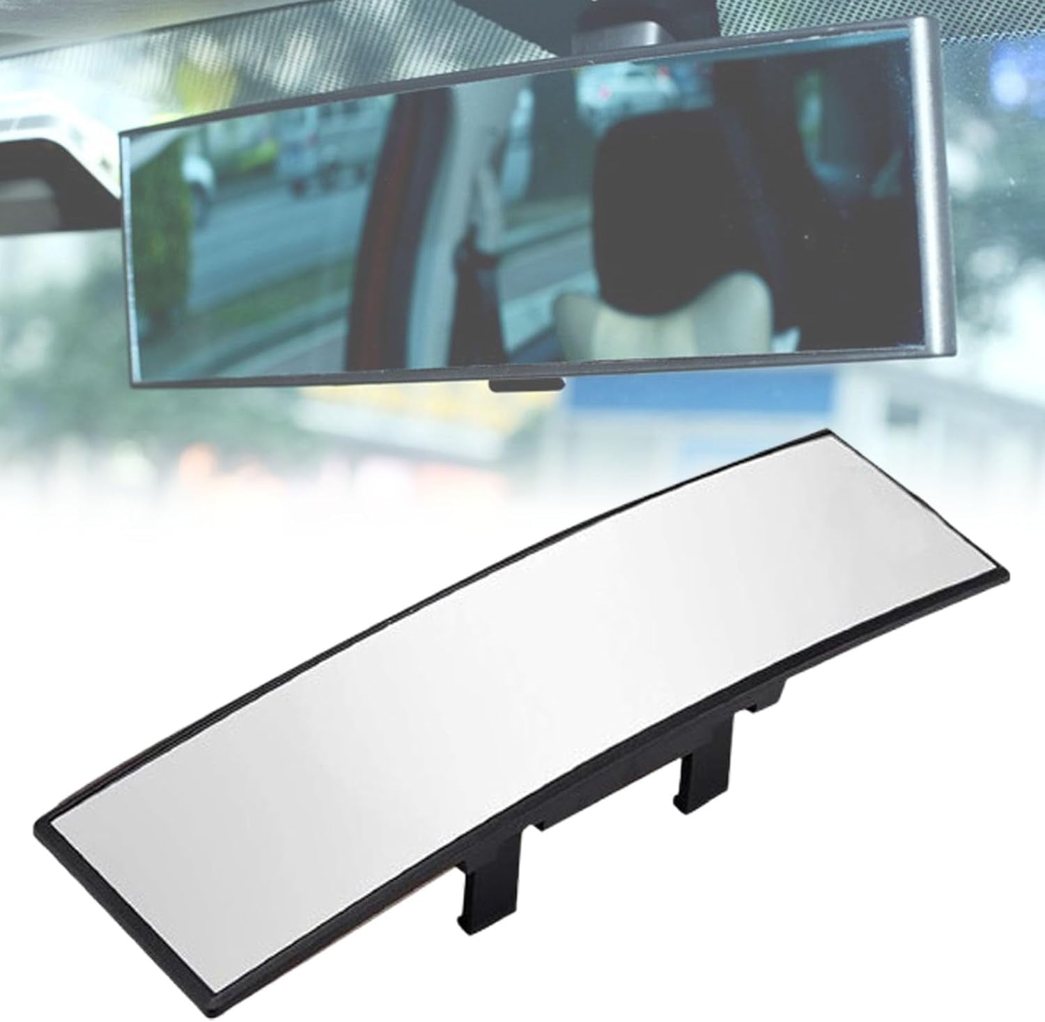 Universal 11.81 Inch Panoramic Convex Mirror, Clip-On Wide Angle Mirror ...