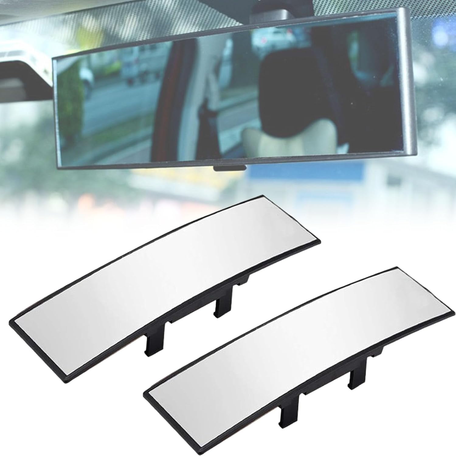 Universal 11.81 Inch Panoramic Convex Mirror, Clip-On Wide Angle Mirror ...
