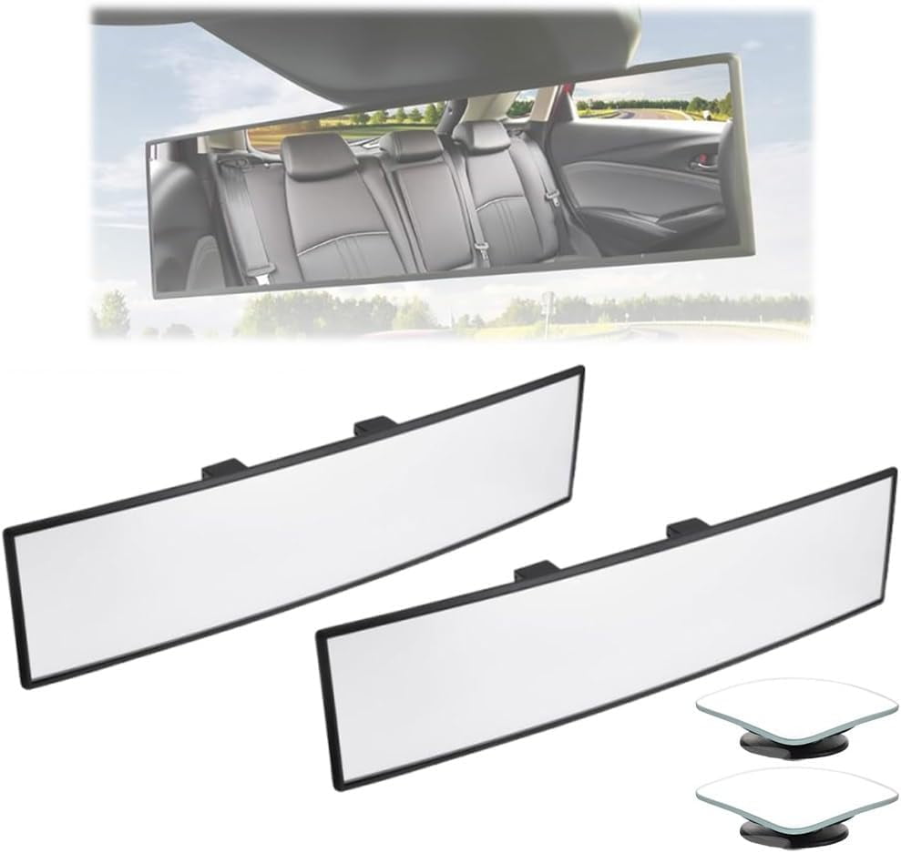 Universal 11.81 Inch Panoramic Convex Mirror, Extended Panoramic Rear ...