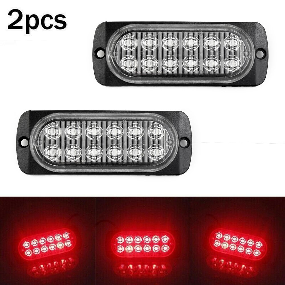 Universal 12 LED Red Fog Lamp Light for Truck Car Van Bus - Rear Safety ...