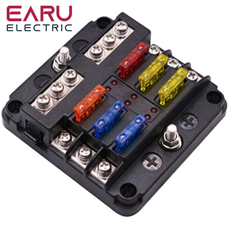 Universal 12 Ways 6 Ways Blade Fuse Block 12V 32V Car Fuse Holder Box ...