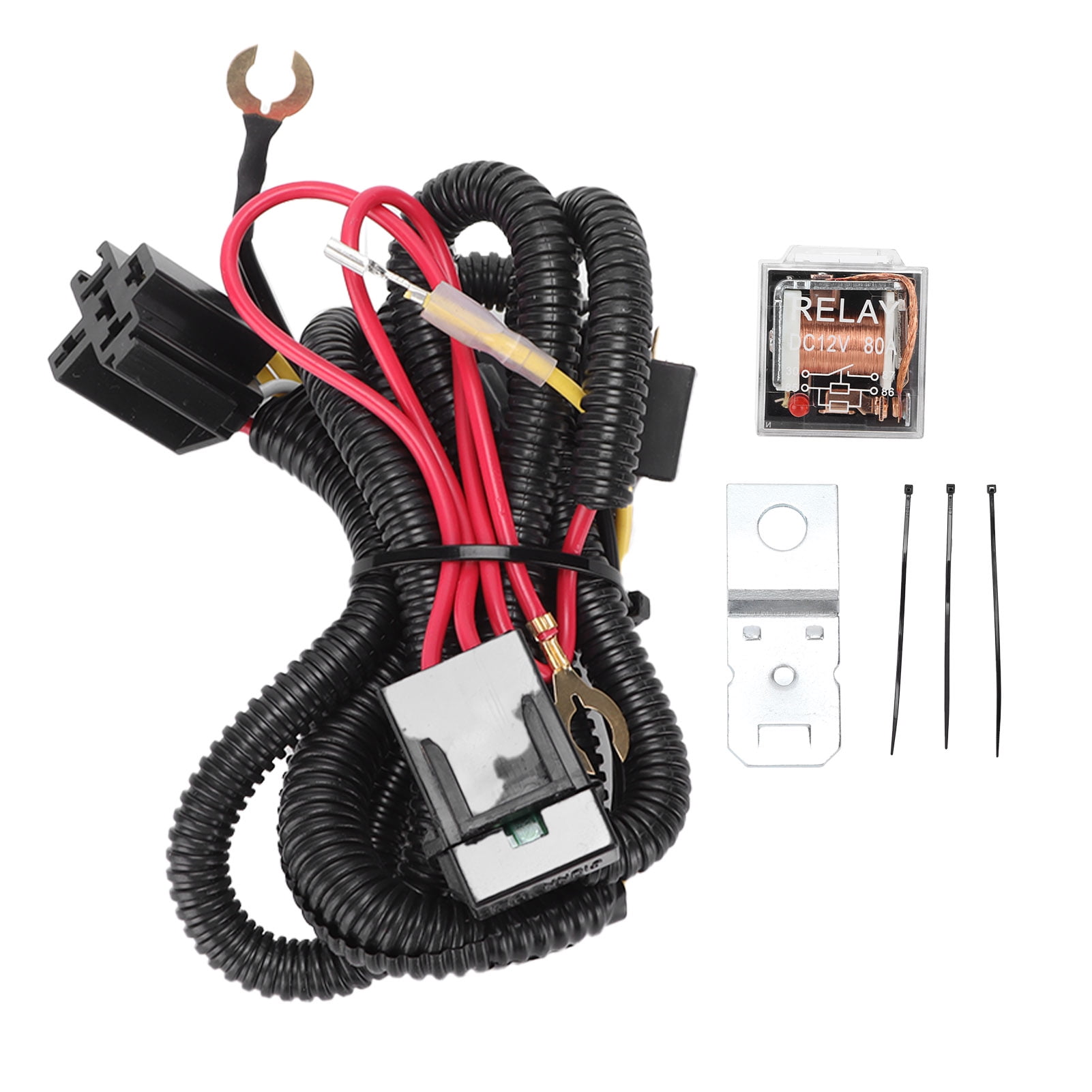 Universal 12V Car Horn Wiring Harness Relay Kit, Grille Mount Blast ...