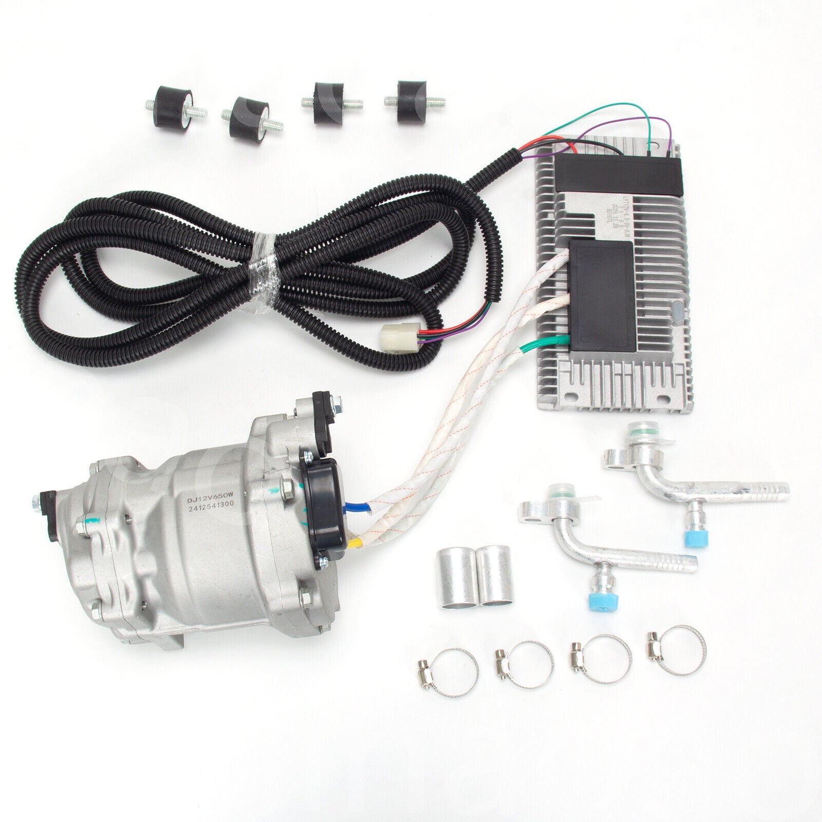 Universal 12V Electric AC Scroll Compressor Car Air Conditioner Kit for ...