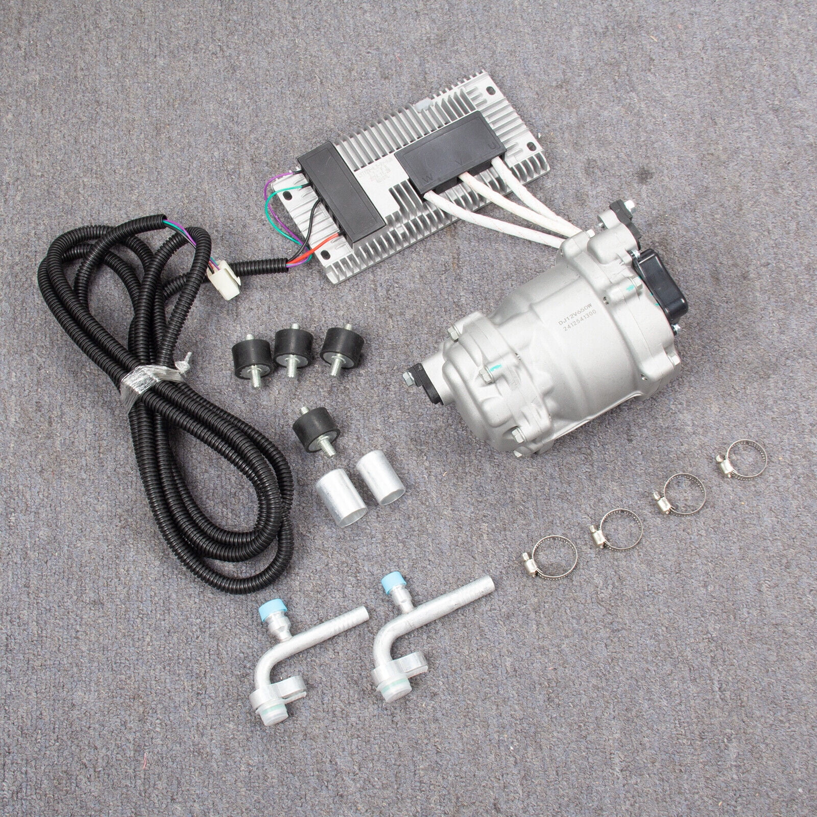 Universal 12V Electric Car Air Conditioner Compressor Kit A/C Scroll ...