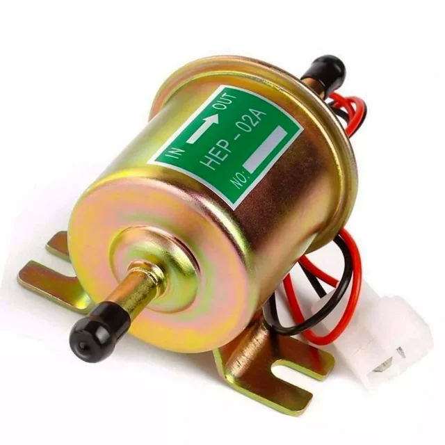 Universal 12V Electric Fuel Pump Inline Low Pressure Gas Diesel 2.5-4psi HEP-02A - Walmart.com