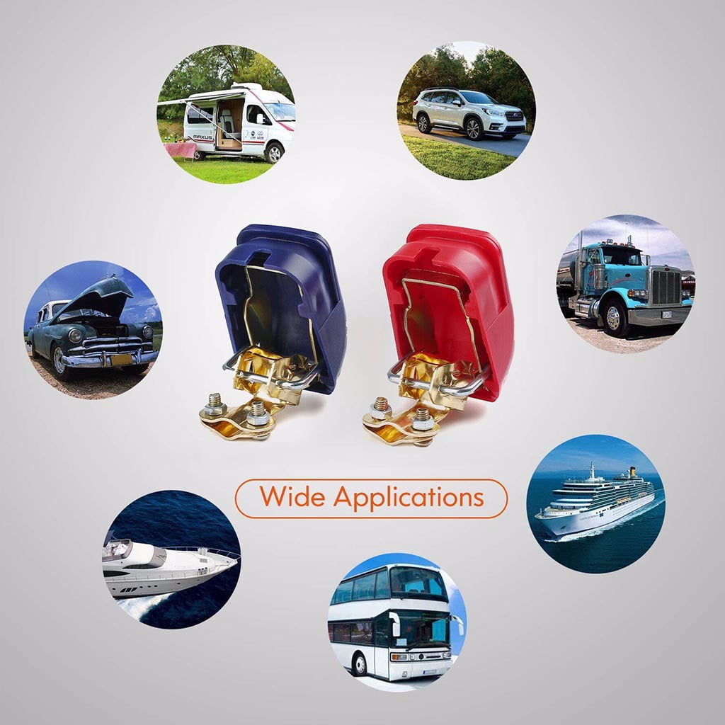 Universal 12V Quick Release Battery Terminals Clamp for Car Van and ...