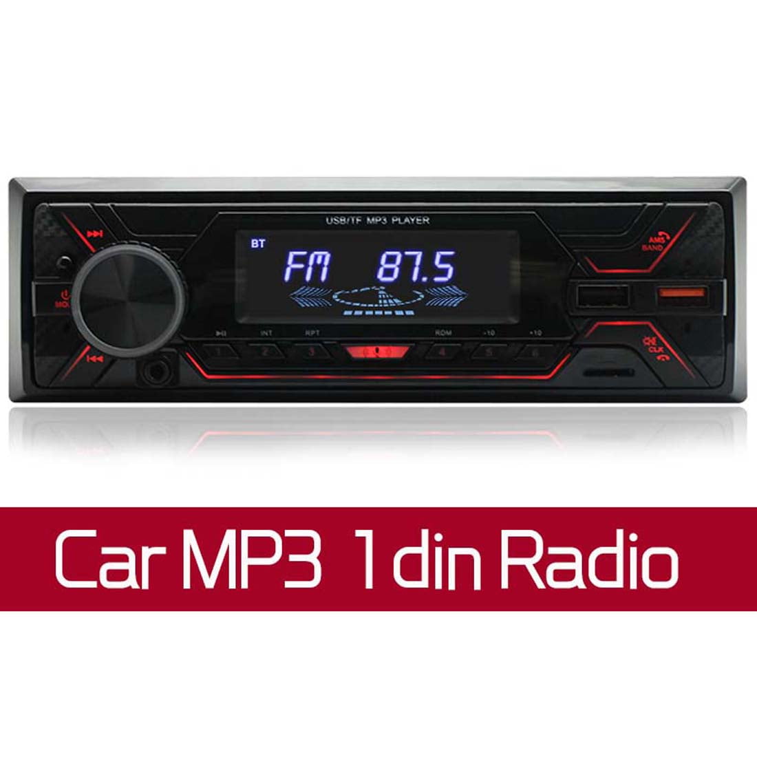 Universal 12V Single 1 Din Car Radio Stereo Bluetooth Multifunctional ...