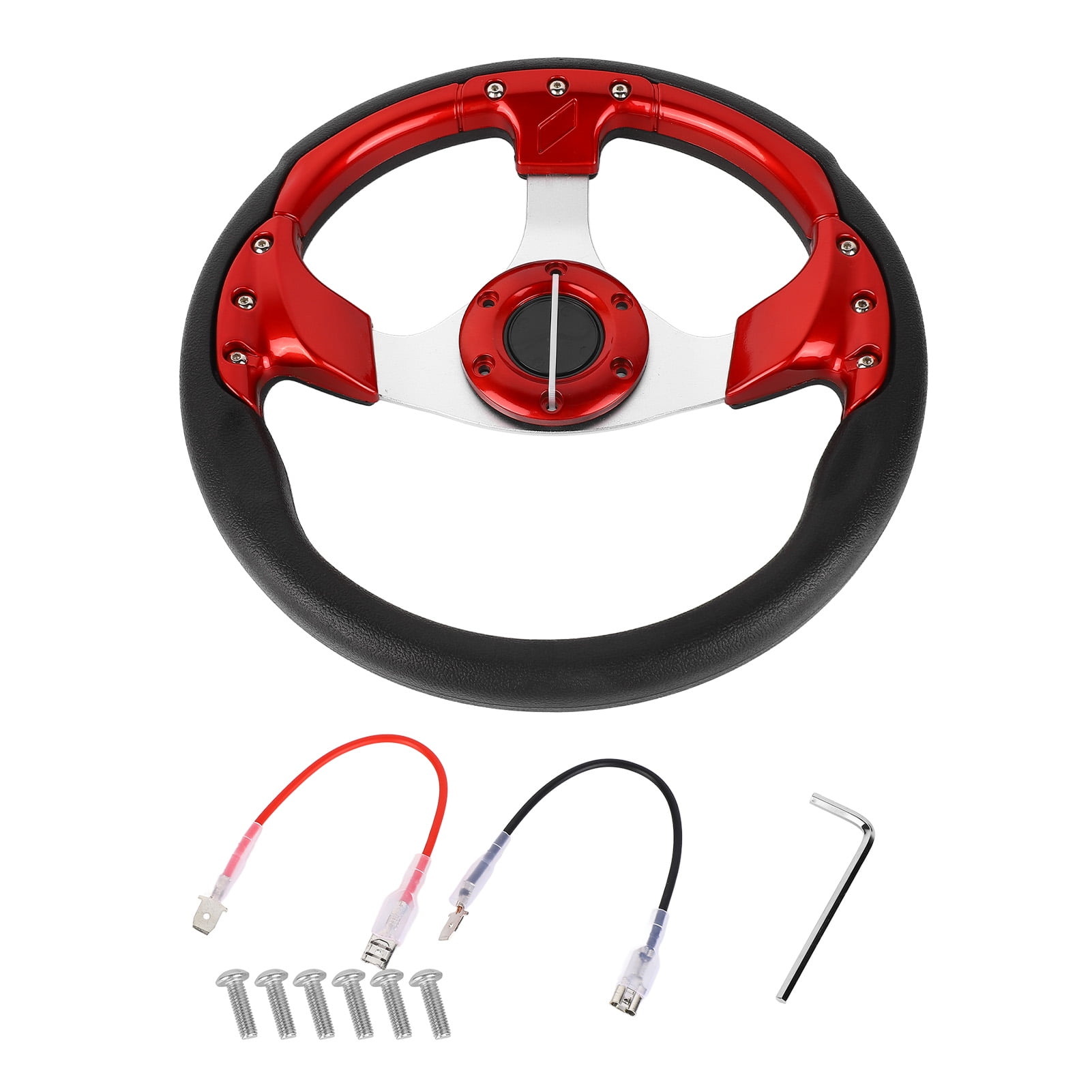Universal 13in Car Steering Wheel Modification for Sedans & SUVs - Red ...