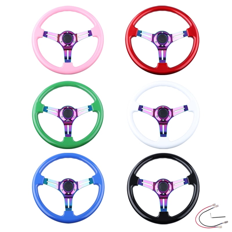 Universal 14 inch 350mm ABS Car Sport Racing Steering wheels Shift Knob ...