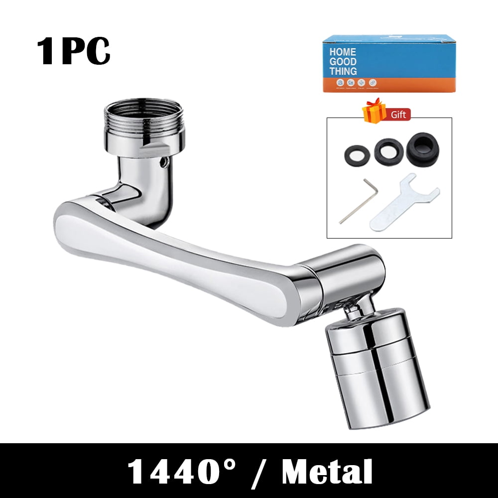 Universal 1440掳 Rotation Metal Copper Faucet Aerator Extender Splash ...