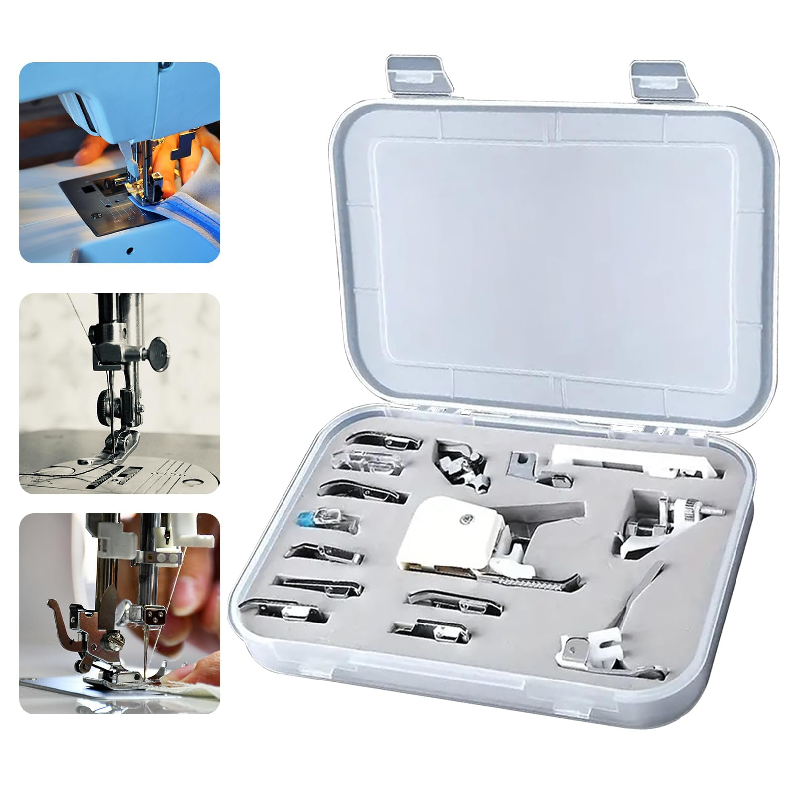 Universal 15 Piece Sewing Machine Presser Feet Kit, Multifunctional ...