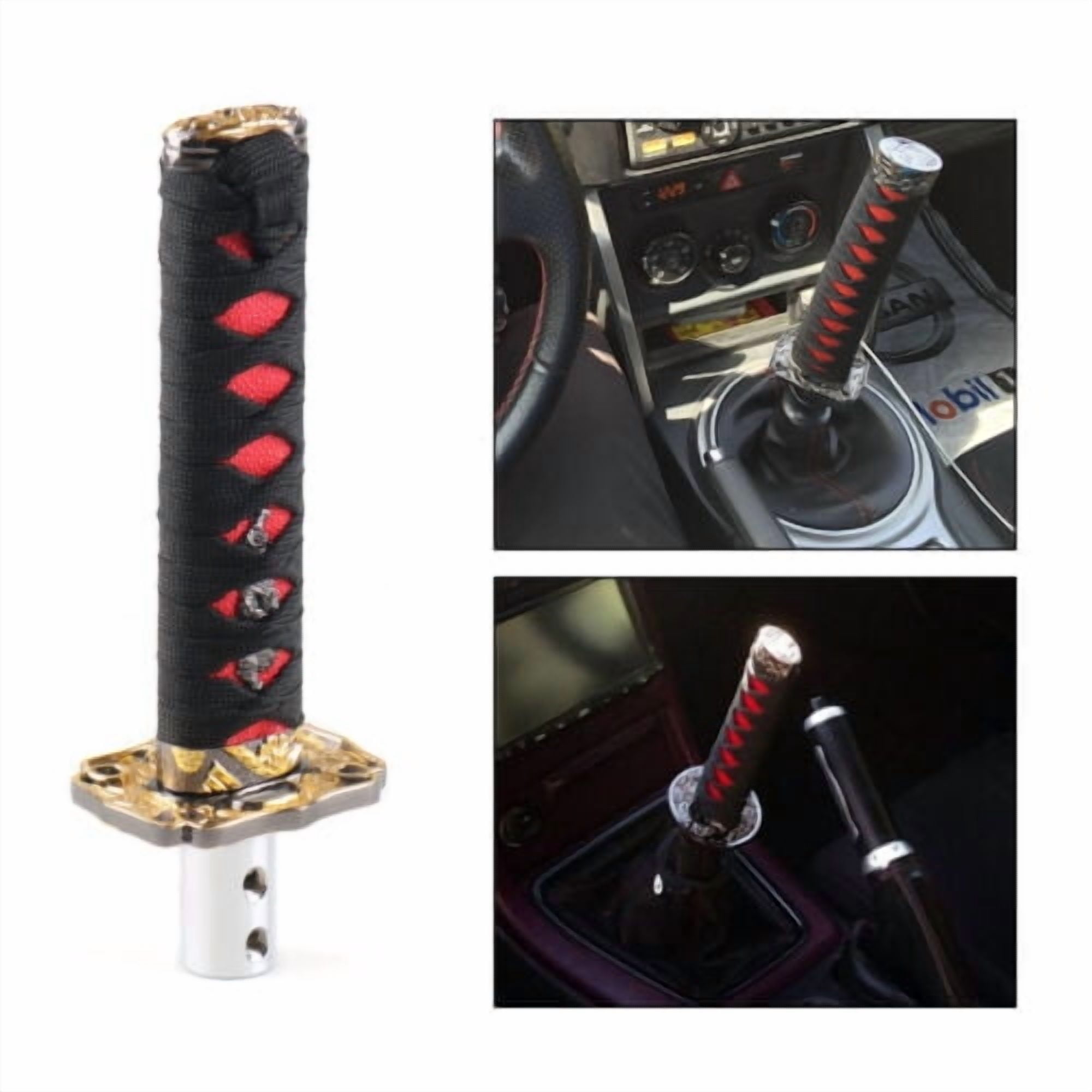 Universal 15cm Samurai Sword Gear Shift Knob Shifter Katana Metal Black ...