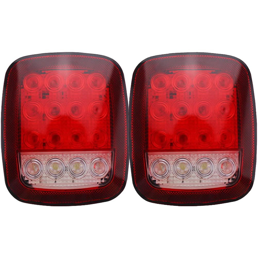 Universal 16 LED Trailer MMF7 Tail Lights Red/White LED Turn Tail ...