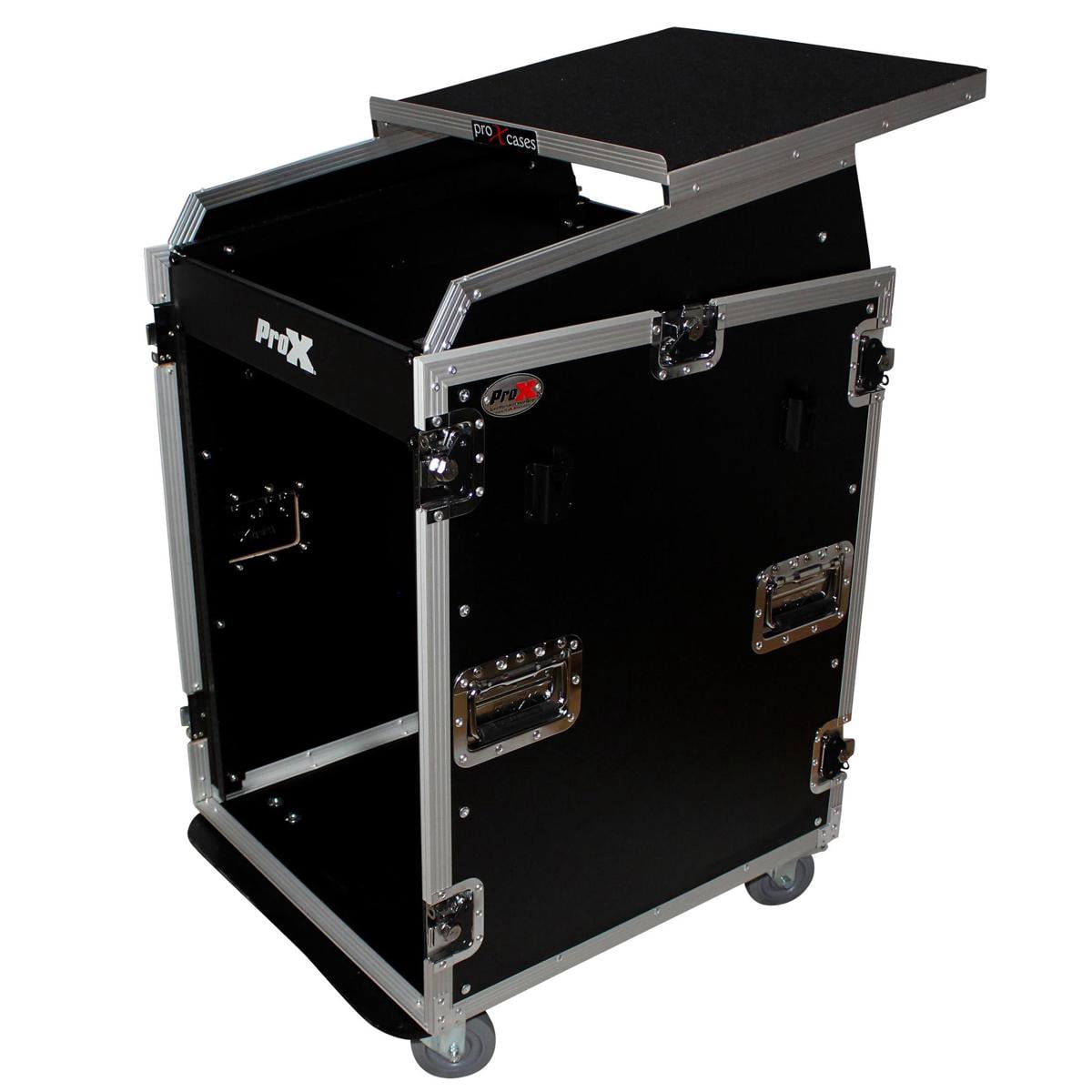 ProX T-16MRSS13ULT Flight Case with Laptop Shelf and Casters for 16U ...