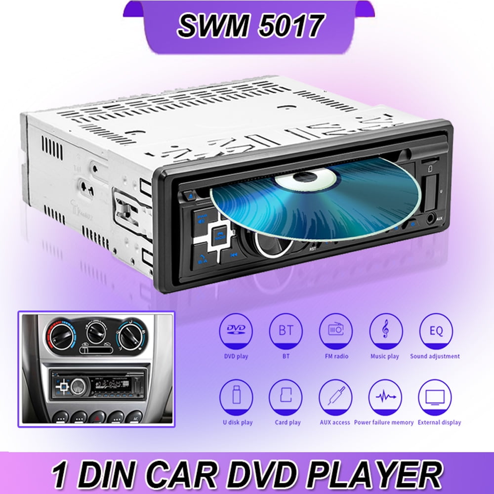 Universal 1Din Car DVD Player Multimedia Bluetooth Music EQ Stereo USB ...