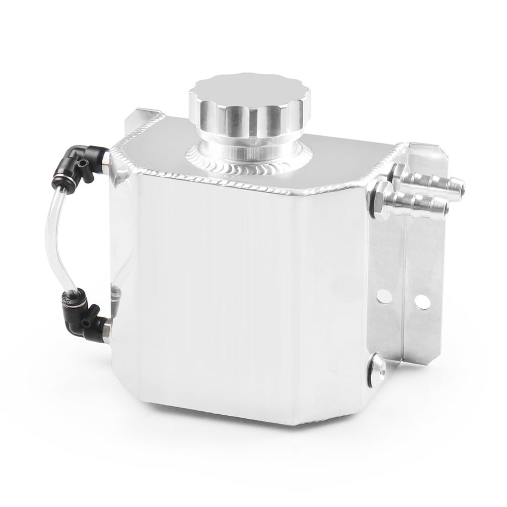 Universal 1L Alloy Aluminium Engine Oil Catch Can Breather Tank ...