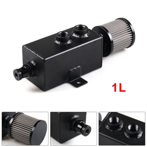 Universal 1L Oil Catch Can Tank Fuel Tanks with Breather Filter Drain ...
