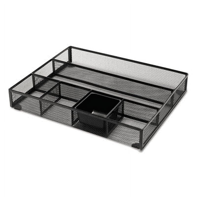 Universal-1PK Metal Mesh Drawer Organizer, Six Compartments, 15 X 11.88 ...
