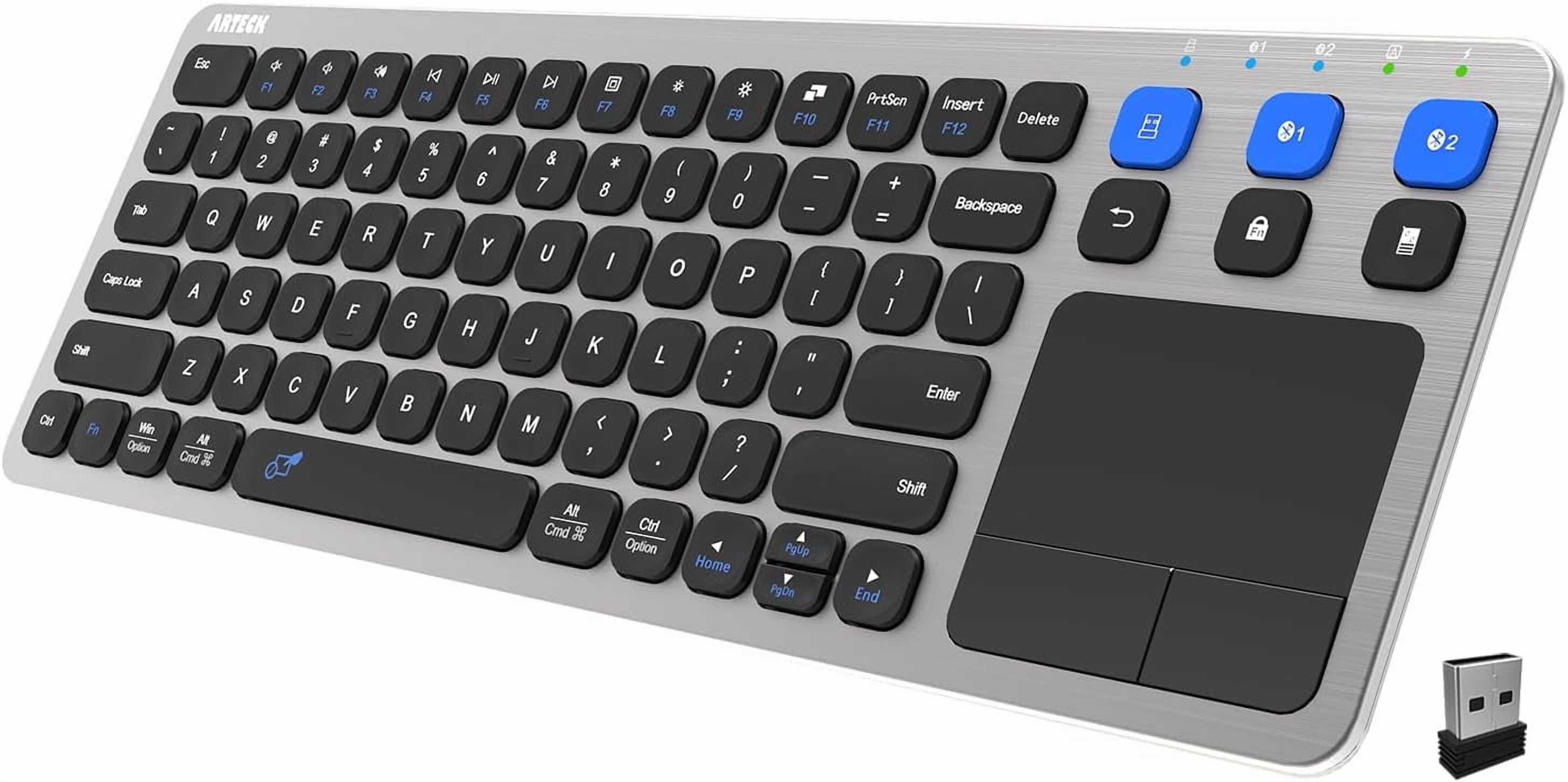 Universal 2.4G Wireless and Bluetooth Touch TV Keyboard Multi-Device ...