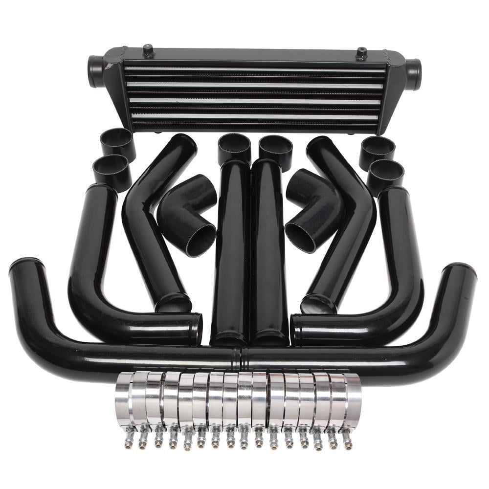 Universal 2.5"- 28"x7"x2.5" Aluminum Turbo Intercooler Piping Kit ...