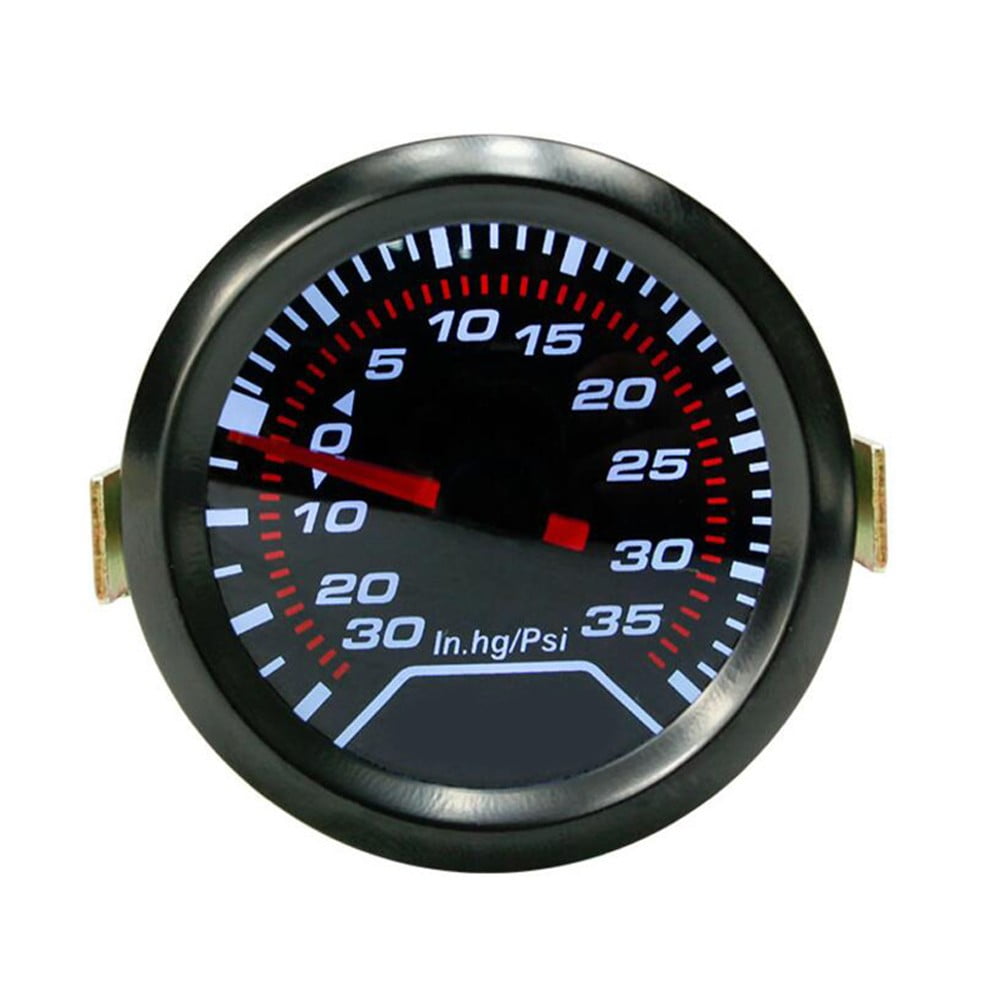 Universal 2" 52mm Car LED Boost Gauge Pressure Turbo Meter Smoked Face ...