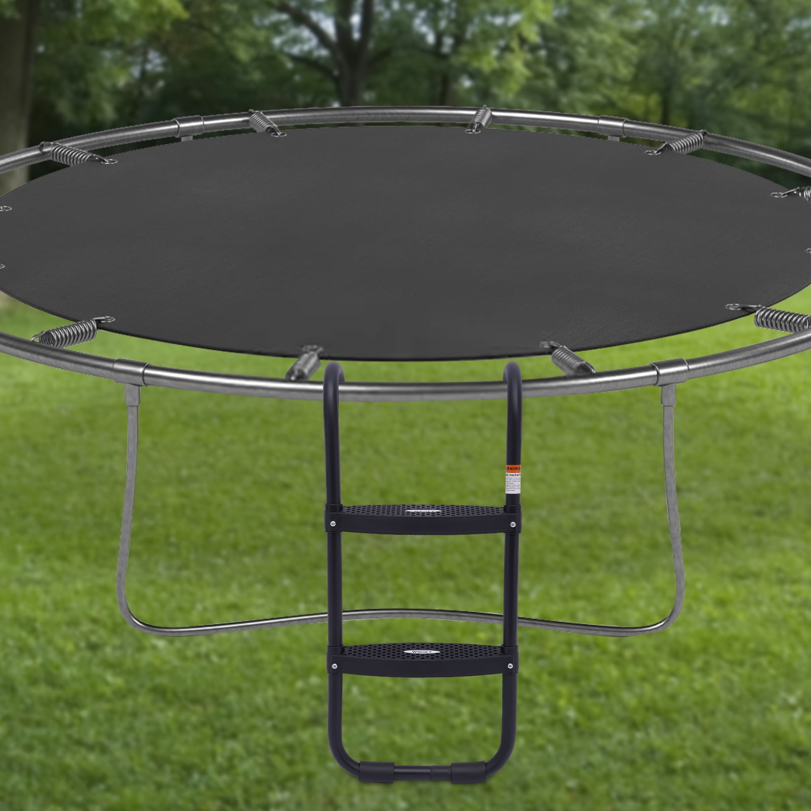 Universal 2-Step Trampoline Ladder with 2 Wide Skid-Proof Steps ...