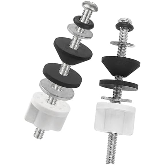 Universal 2 count Toilet Seat Hinge Kit, Stainless, Toilet and Rubber ...