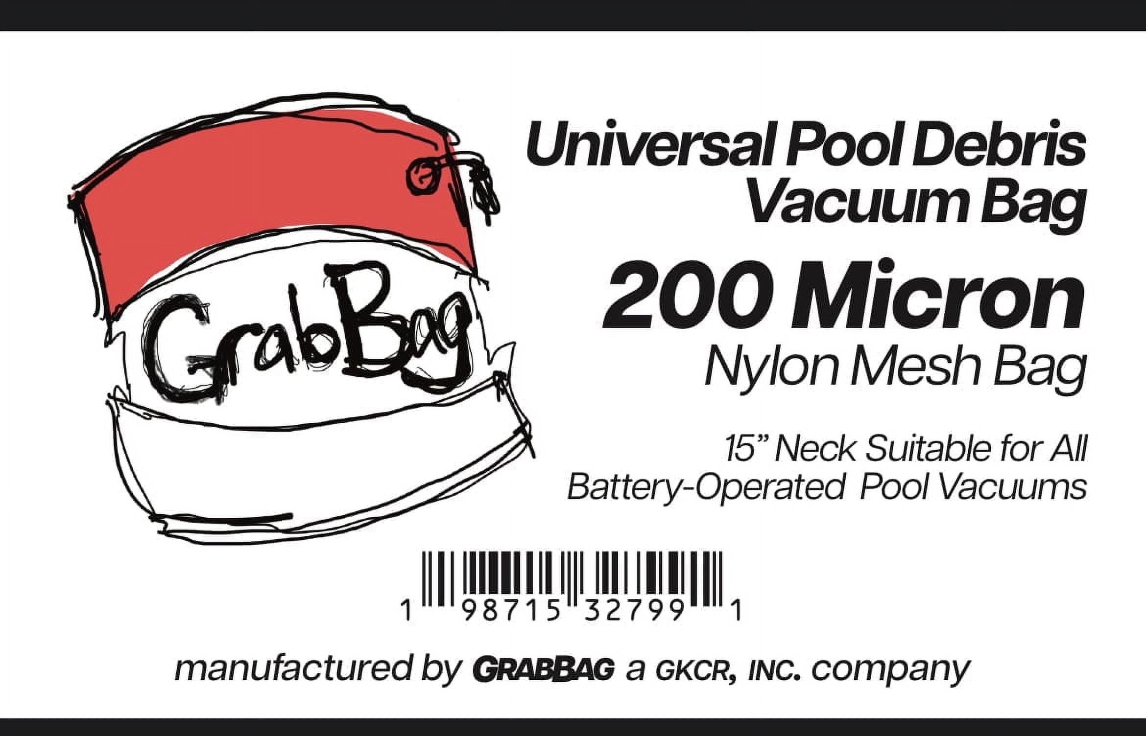 Universal 200 Micron Pool Cleaner Vacuum Bag - Durable Nylon Mesh Bag ...