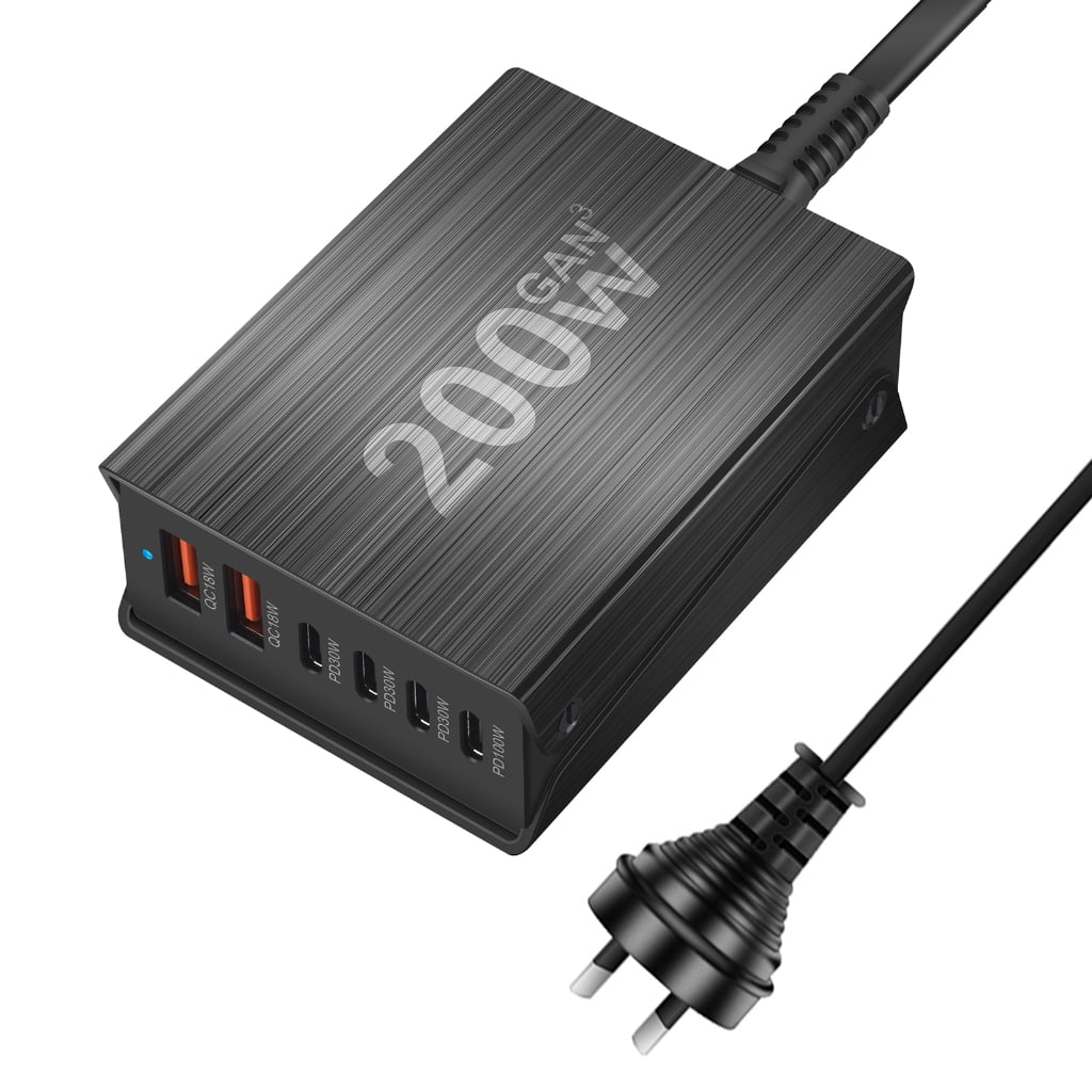 Universal 200W PD Charger Quick USB C Charger for Notebook 8Ports ...