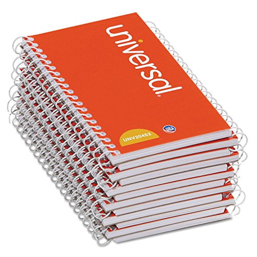 Universal 20453 Wirebound Memo Book, Narrow Rule, 5 x 3, Orange, 12 50 ...