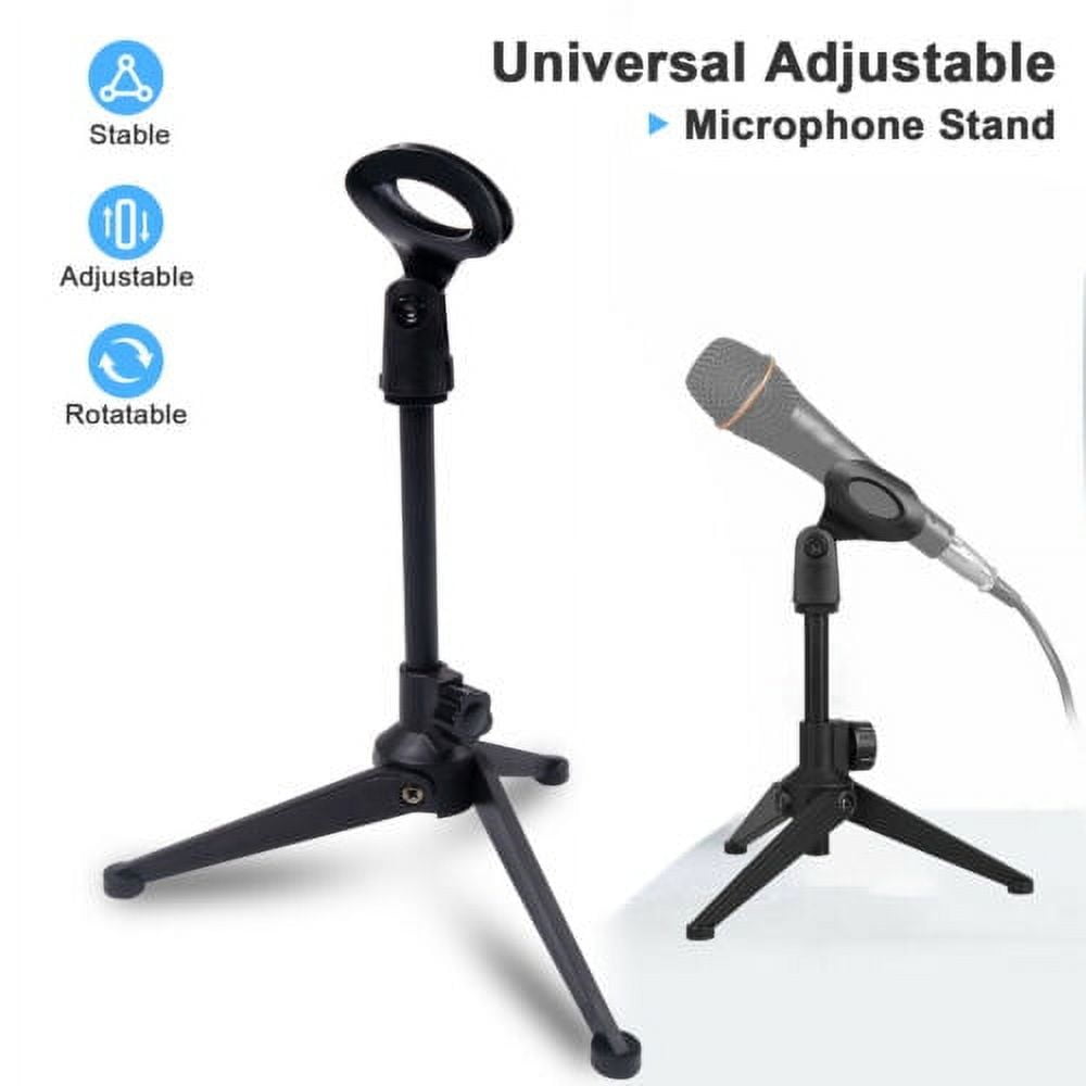 Universal 270° Desktop Microphone Stand, Upgraded Adjustable Table Mic ...